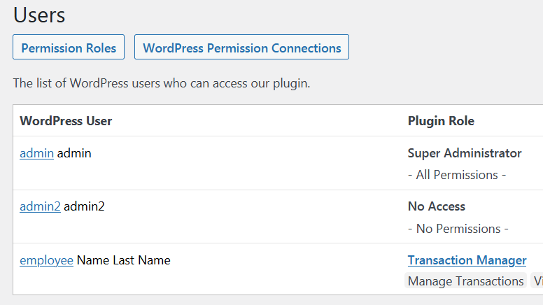 Users and Permissions | WordPress Inventory Management Plugin | PlainInventory